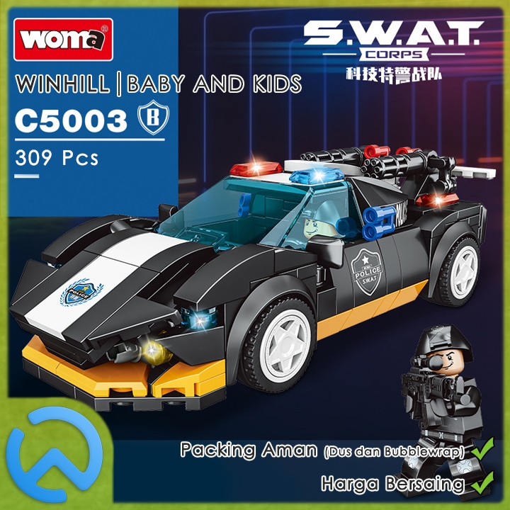 Jual 1 Pc Mainan Bricks/Balok Mobil SWAT Corps Peregrine Police Car (309pcs) | Shopee Indonesia