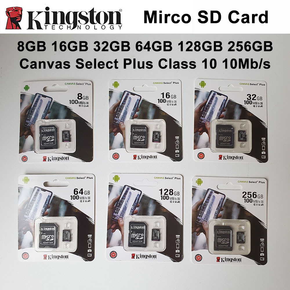Jual Kingston Memory Card Micro SD 8GB 16GB 32GB 64GB 128GB 256GB TF ...