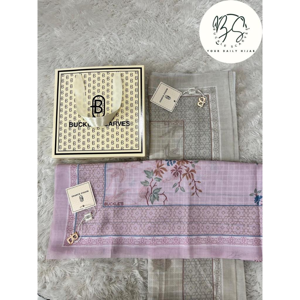 Jual PAKET HEMAT 3 PCS RANDOM Hijab Segi Empat Motif Buckle Scarves by ...