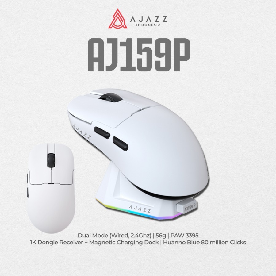 Jual Ajazz AJ159 / AJ-159 APEX 3in1 Connection Wireless Gaming Mouse Lightweight | Shopee Indonesia
