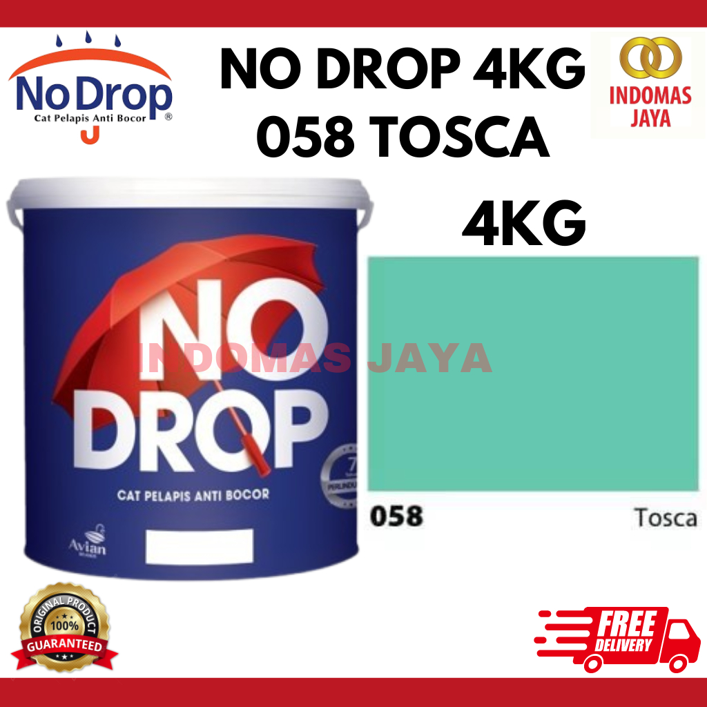 Jual CAT ANTI BOCOR KEDAP AIR WATERPROOFING 4KG 4 KG 058 TOSCA NODROP ...