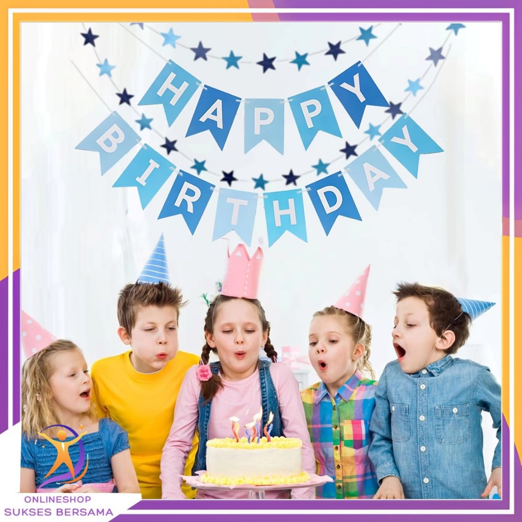 Jual OSB Banner Happy Birthday Warna Warni Backdrop Pesta Bendera ...