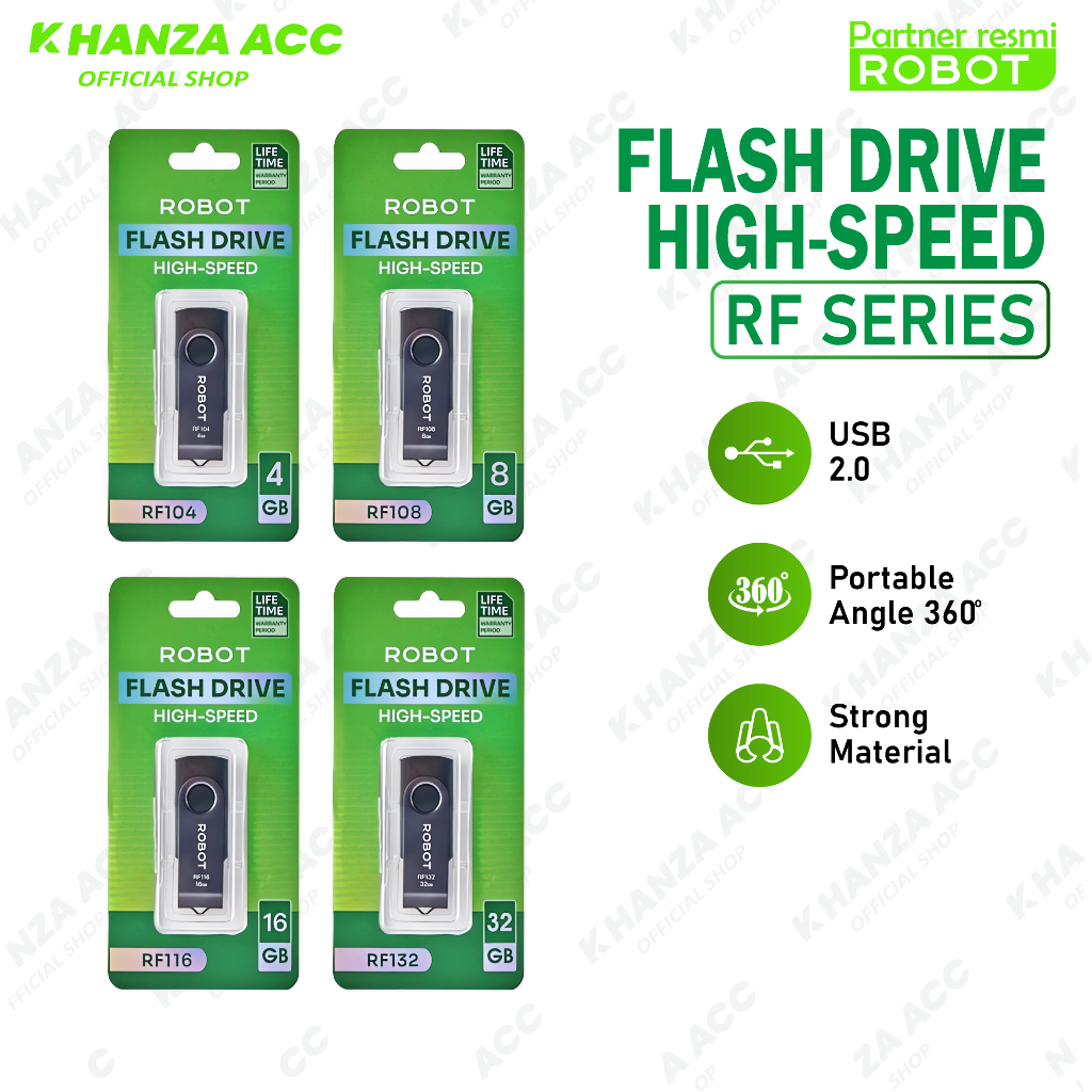 Jual KHANZAACC Promo Flashdisk Robot 4GB / 8GB / 16GB / 32GB USB 2.0 ...