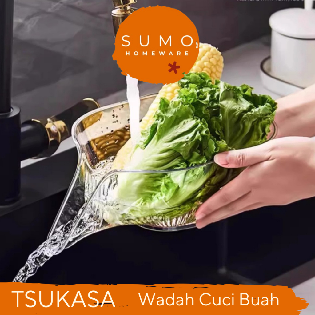 Jual SUMO - TSUKASA Baskom Saringan Wadah Peniris Cuci Buah Tirisan ...
