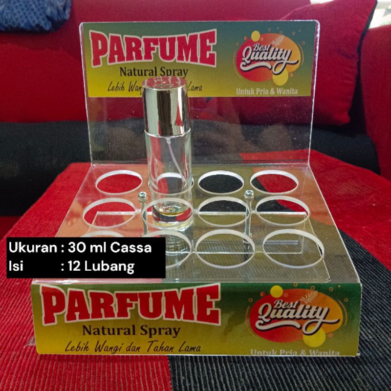 Jual Display Tatakan parfum akrilik tebal 3mm Ukuran Botol Cassa 30 ml ...