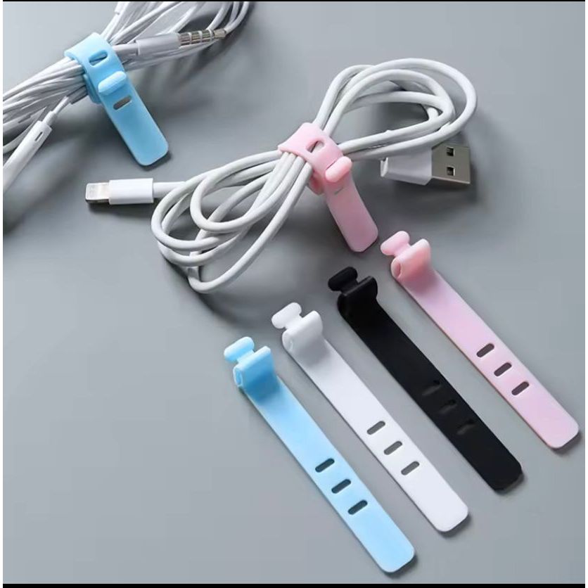 Jual Pengikat Kabel Karet Penggulung Kabel Klip rapi fleksibel | Shopee ...