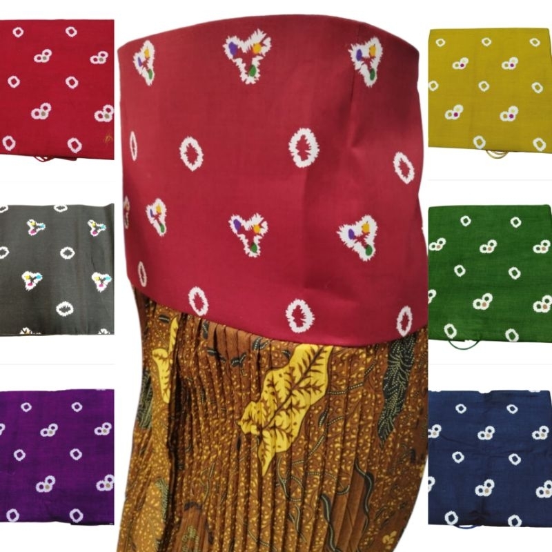Jual angkin jumputan instan / angkin kebaya jumputan motif / angkin ...