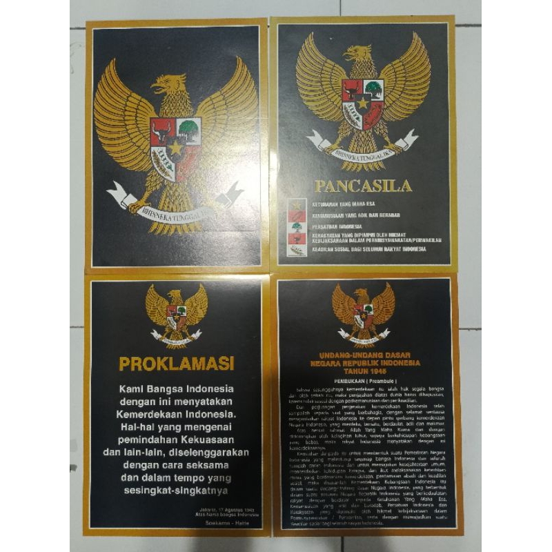 Jual POSTER GARUDA, PANCASILA, PROKLAMASI, UNDANG UNDANG | Shopee Indonesia