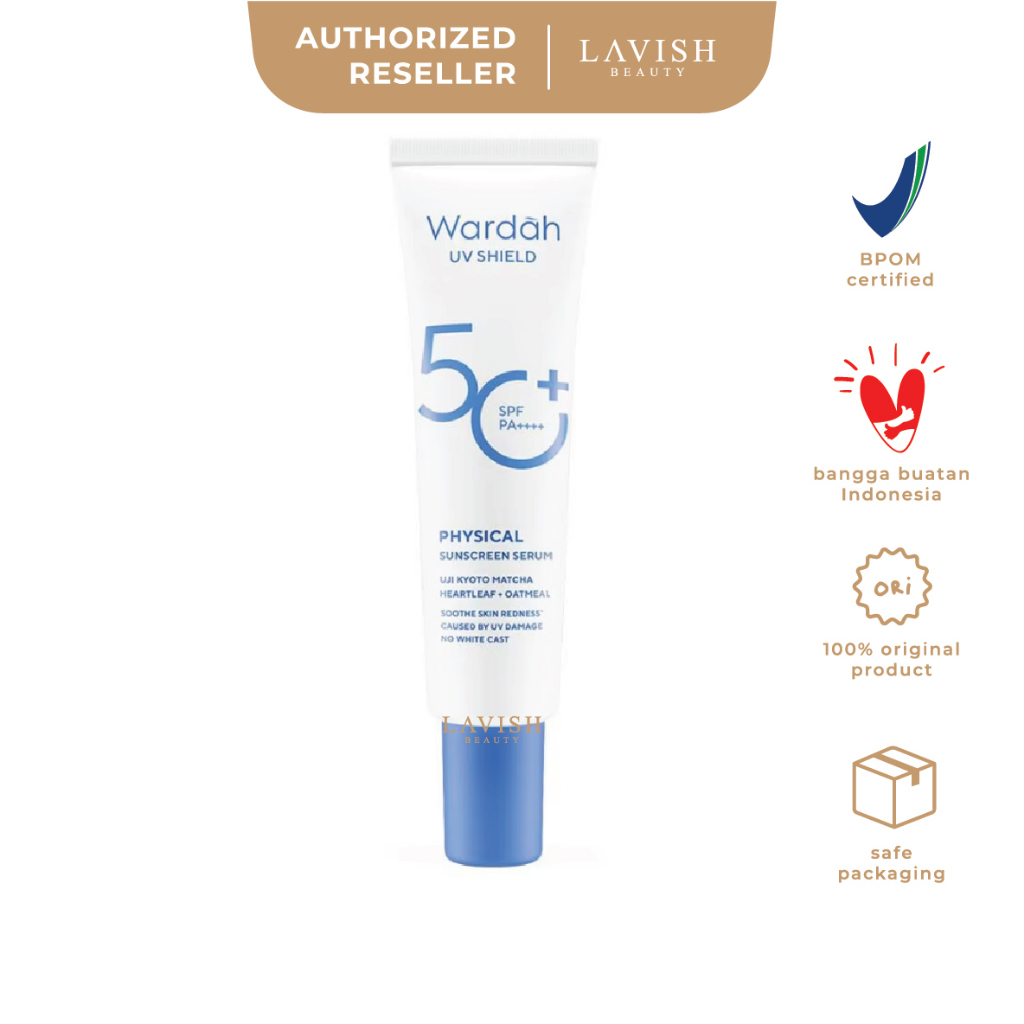 Jual WARDAH UV Shield Physical Sunscreen Serum SPF 50+ PA++++ (30ml ...