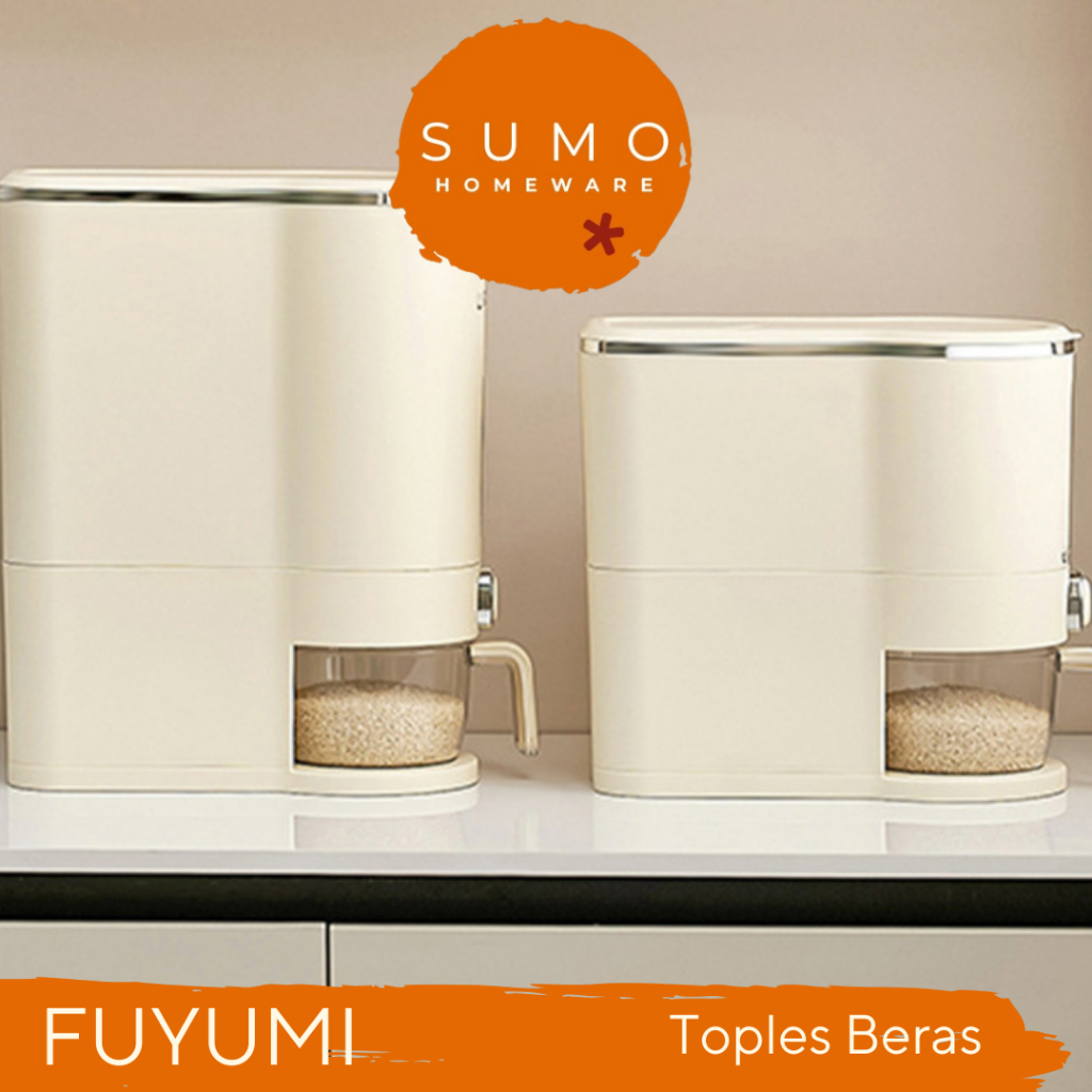 Jual SUMO - FUYUMI Wadah Simpan Beras 5 KG Premium Dispenser Grains ...