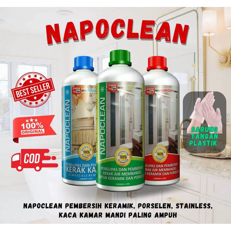 Jual NAPOCLEAN PEMBERSIH 1LITER (Untuk Keramik Putih/Kerak Hitam ...