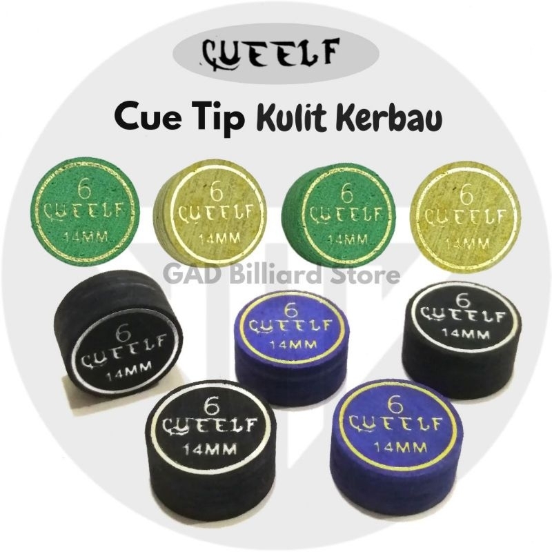 Jual CUE ELF Cue Tip 6 Layers // Master Tip Kulit Kerbau | Shopee Indonesia