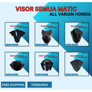 Jual Windshield visor beat karbu beat esp aerox bvario 160 vario bohlam ...