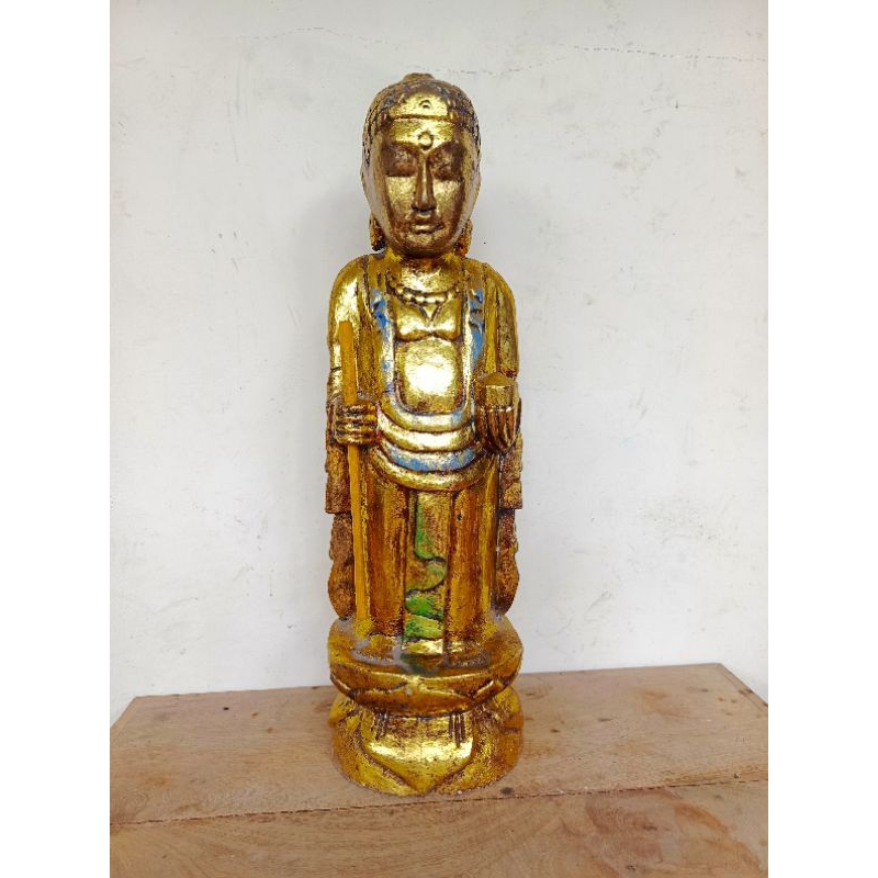 Jual Patung kayu tinggi 60cm Pajangan patung kayu Patung antik | Shopee ...