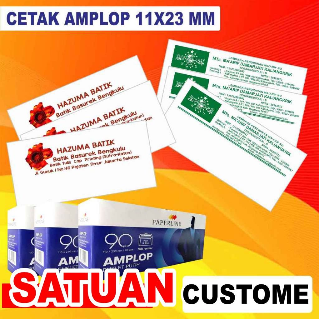 Jual Cetak Amplop Kop Surat Design Custom CETAK PRINT Satuan | Shopee ...