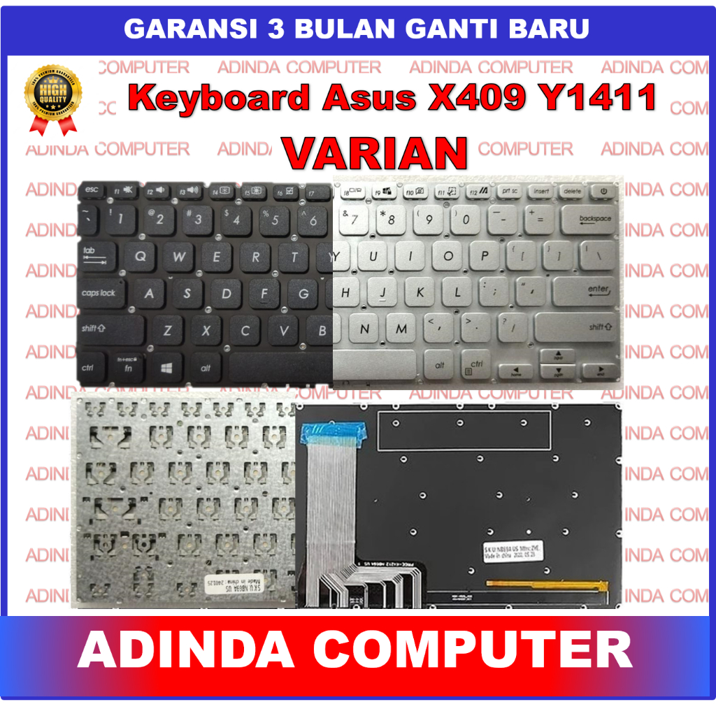 Jual Keyboard Asus ExpertBook X409 Y1411 Y1411CD P1411CMA Black ...