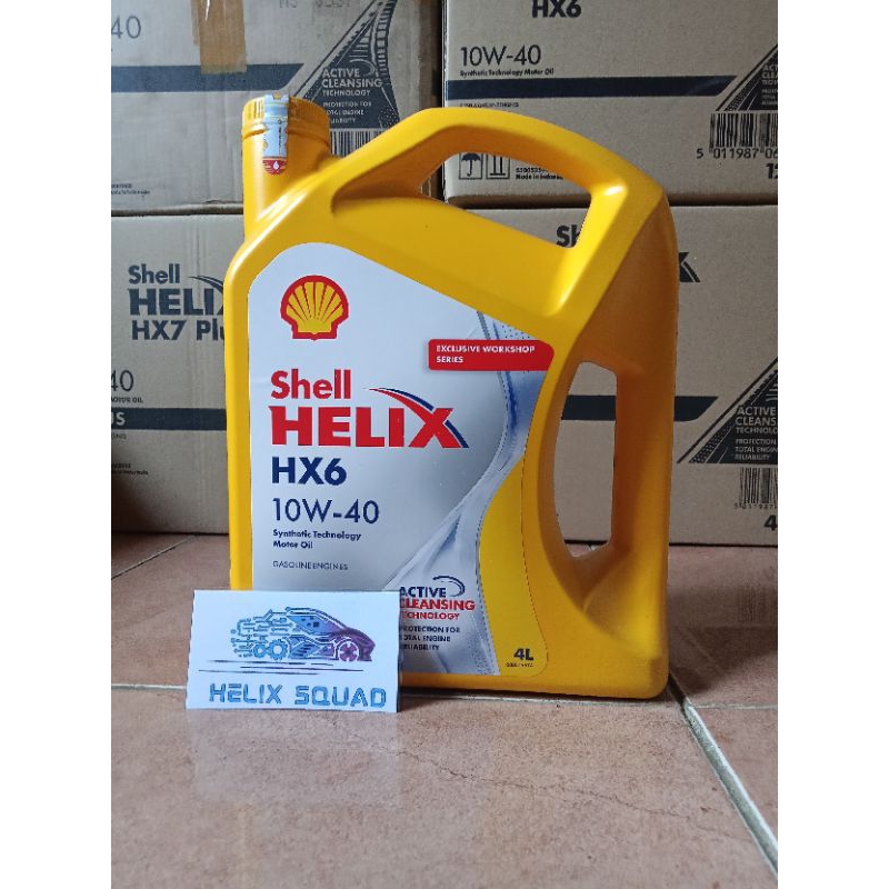 Jual Oli Shell Helix HX6 SAE 10W-40 4 Liter Oli Mobil Original | Shopee ...