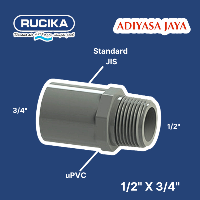 Jual Valve Socket AW 1/2 X 3/4 (Rucika) / SDL (Sock Drat Luar) | Shopee ...