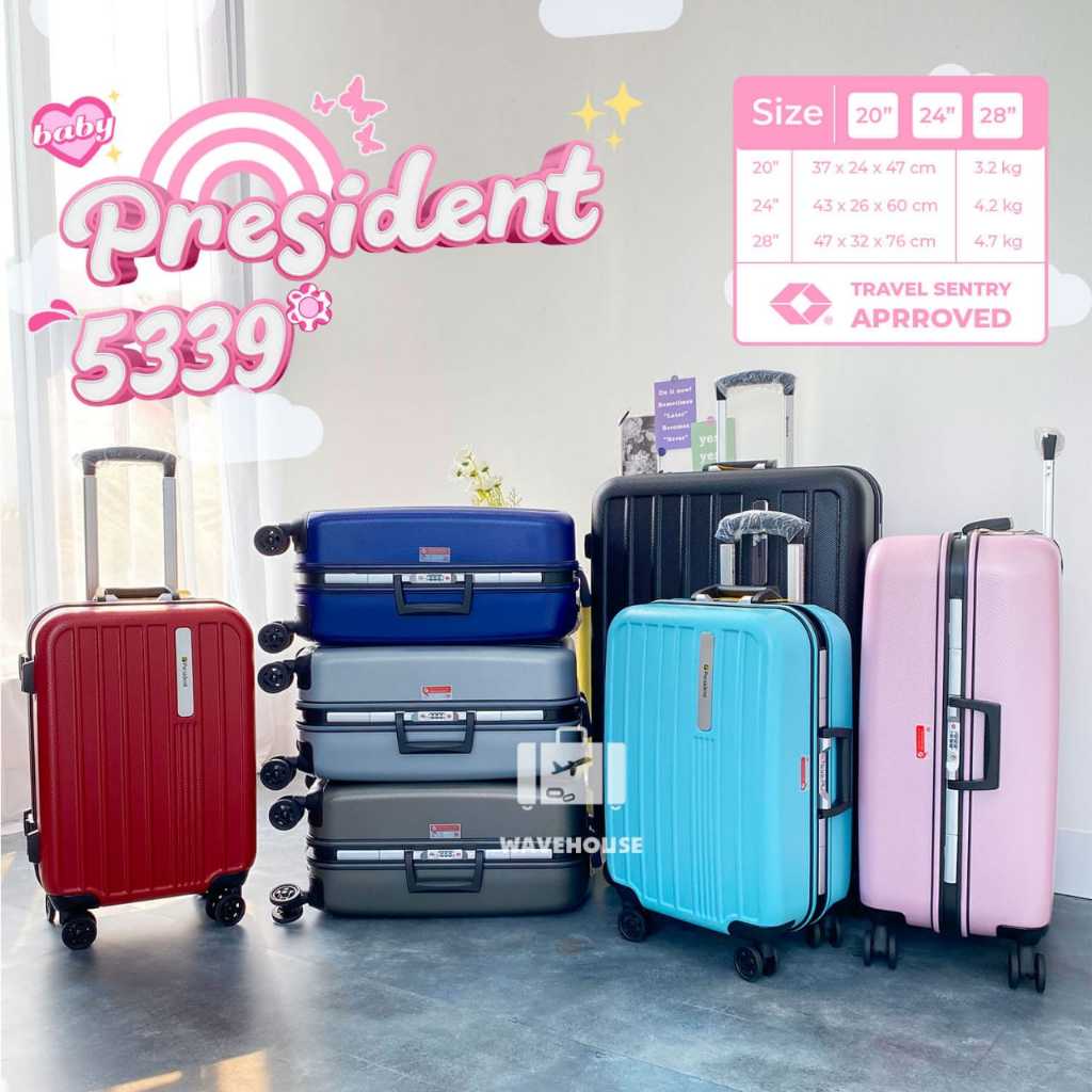 Jual Koper President Original 20 24 Inch TSA Aluminium Ringan Anti ...