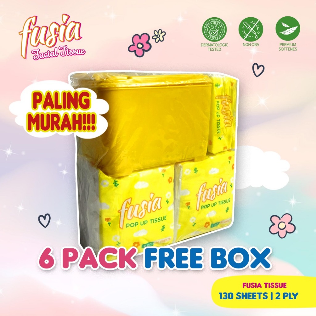 Jual FREE BOX - Tisu Fusia Tissue Green Tissu Peony Pop Up 2 Ply 180 ...