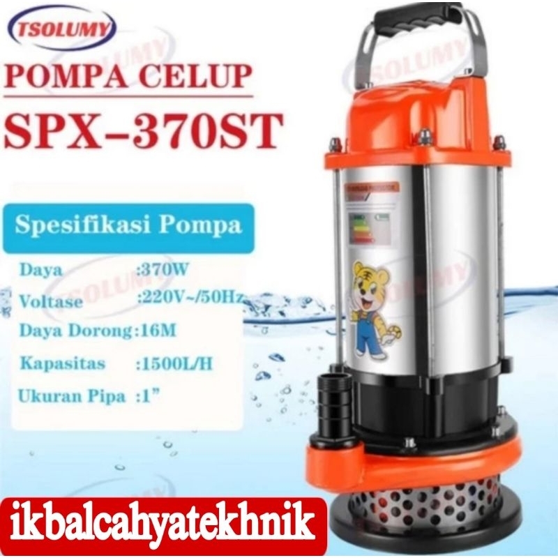 Jual Pompa Celup Air Kotor and air bersih 370W Stainless Submersible ...