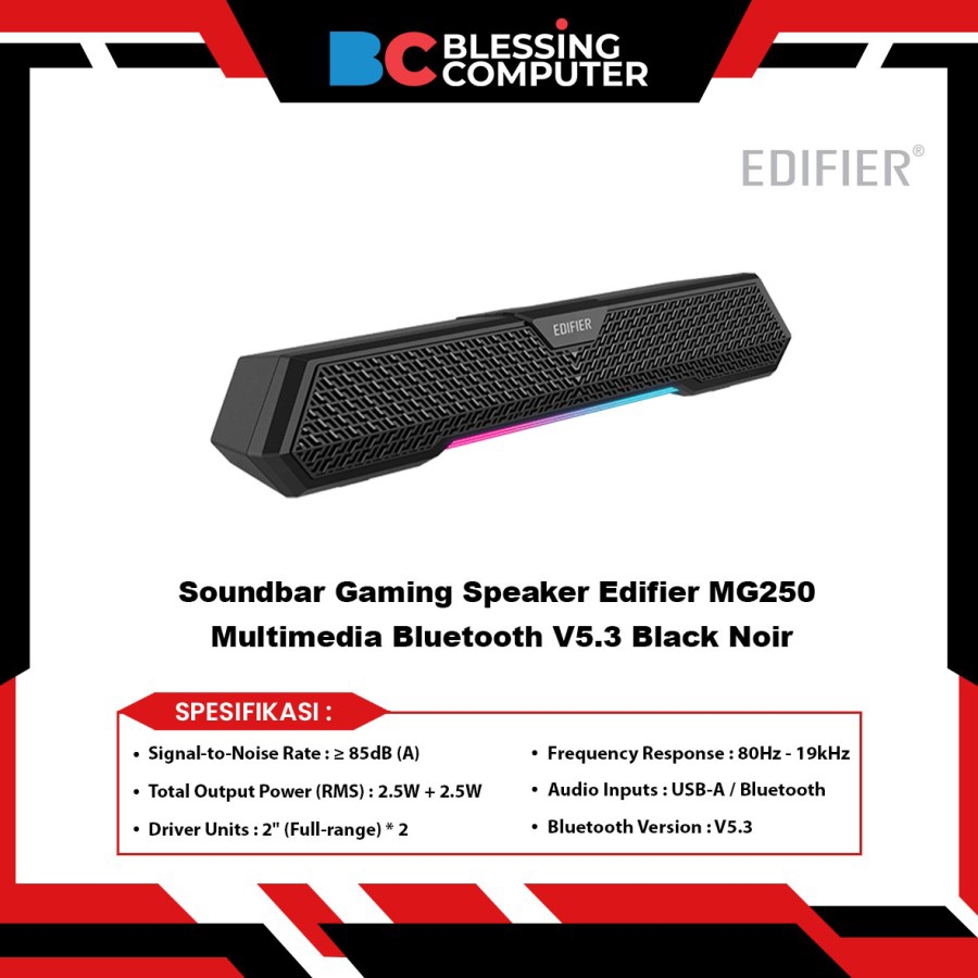 Jual Soundbar Gaming Speaker Edifier MG250 Multimedia Bluetooth V5.3 ...