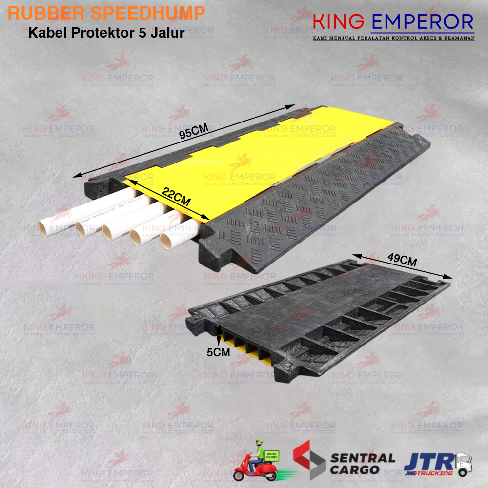 Jual Rubber Cable Protector 5 Line Cable Ramp / Karet Polisi Tidur Pelindung Kabel 5 Jalur ...