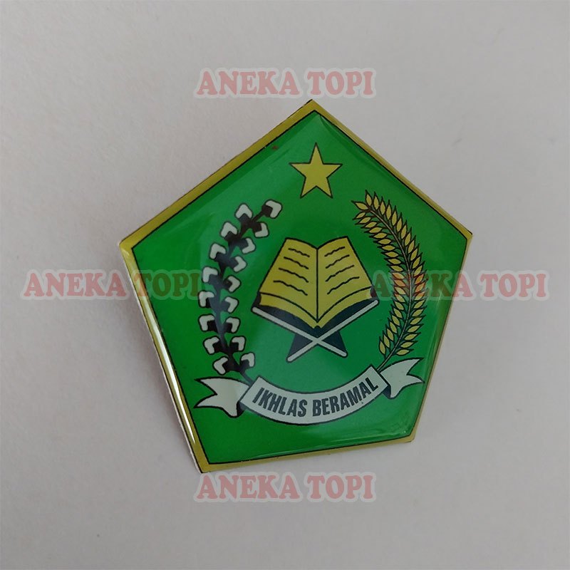 Jual Pin Kemenag Model Segilima Pin Bros Logo Kementerian Agama - Aneka ...