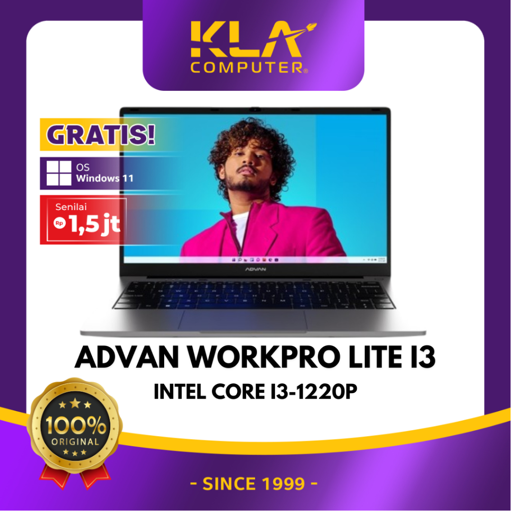 Jual Advan WorkPro Lite Intel i3-1220P 8GB SSD 256GB 14Inch FHD IPS ...