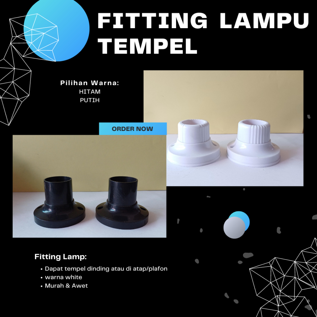 Jual FITTING LAMPU TEMPEL Pitingan Lampu Lamp Tempel dinding / plafon ...
