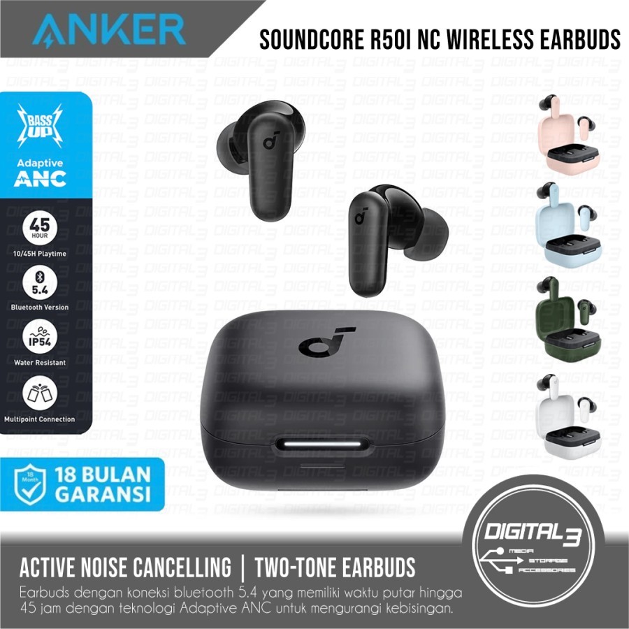 Jual Anker Soundcore R50i ANC Wireless Earbuds Noise Cancelling Headset ...