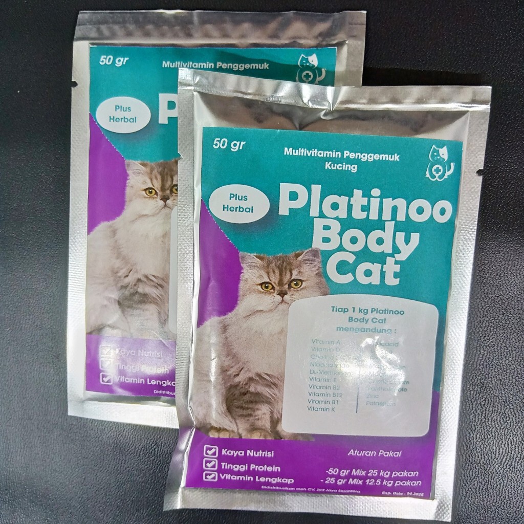 Jual Platinoo Body Cat fattener Vitamin Penggemuk Kucing Terbaik bukan ...