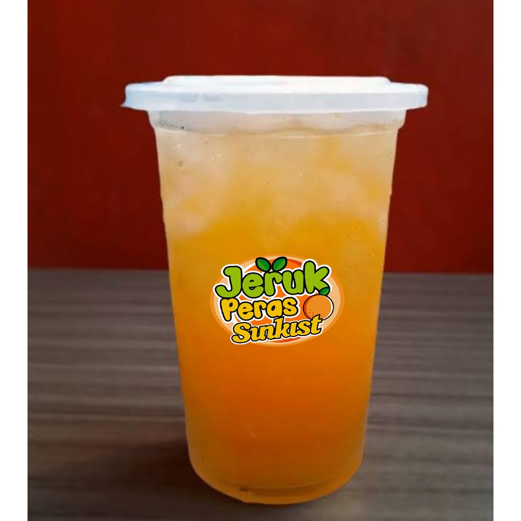 Jual stiker label cup JERUK PERAS SUNKIST | Shopee Indonesia