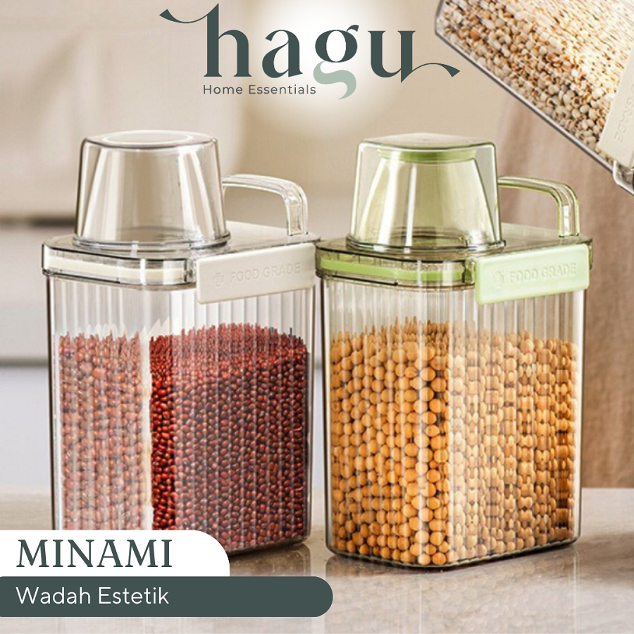 Jual HAGU - MINAMI Wadah Tuang Sereal Pasta Dengan Gelas Ukur Tempat ...