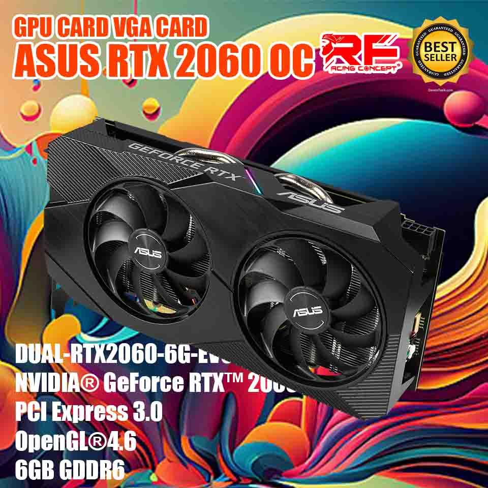 Jual VGA CARD ASUS RTX 2060 OC 6GB 12GB GDDR6 192 BIT USED BUKAN BEKAS ...