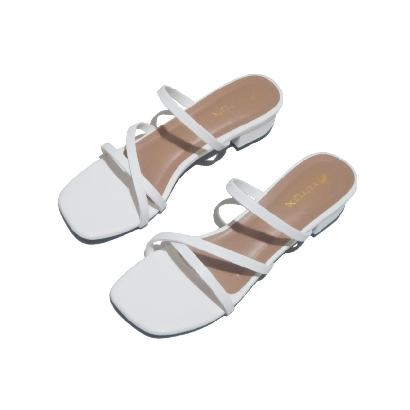 Jual Sandal Wanita Heel 3 cm Sendal Model Tali Kekinian Terbaru 2024 ...