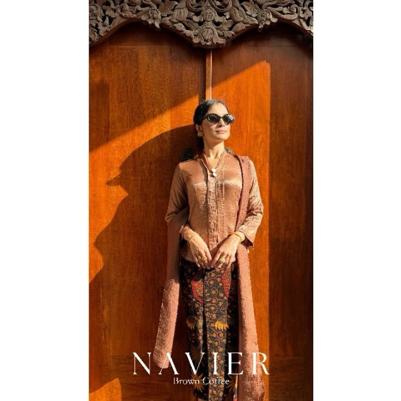 Jual KEBAYA BALI NEW KARTINI SILK PREMIUM NAVIER | SET KEBAYA KARTINI ...