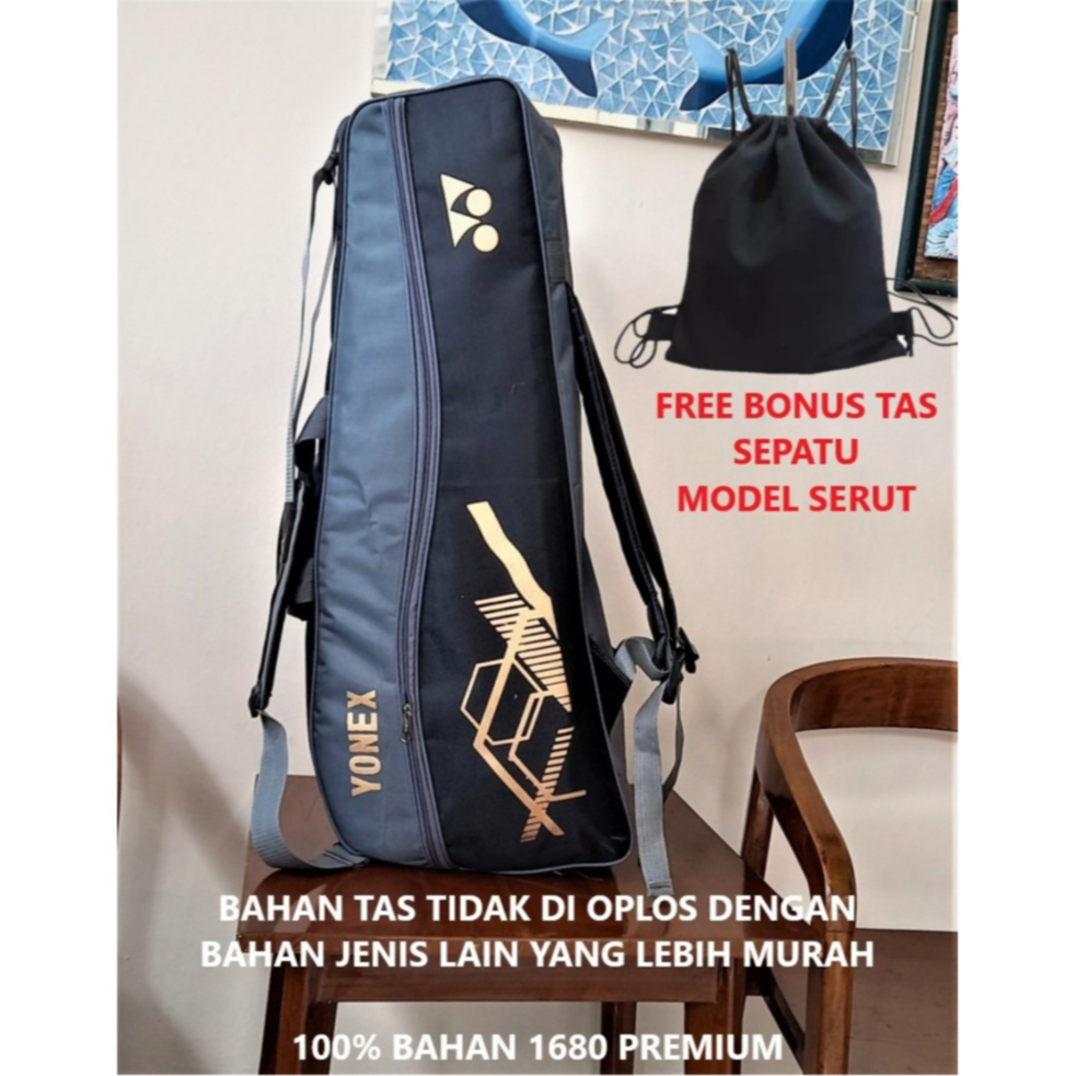 Jual Tas raket batminton lapisan termo dan busa 5mm free bonus tas ...