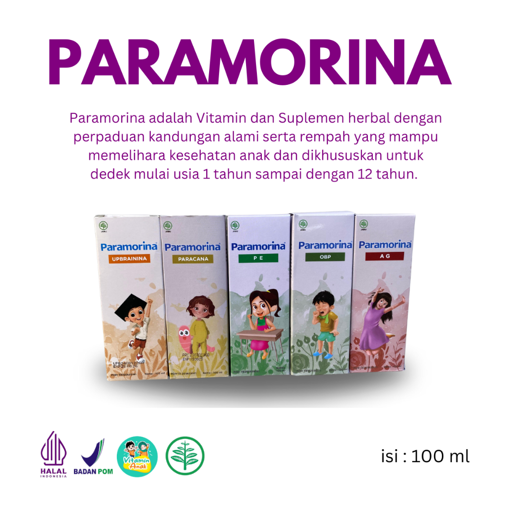 Jual PARAMORINA 100 ML VITAMIN UNTUK TUMBUH KEMBANG ANAK | Shopee Indonesia