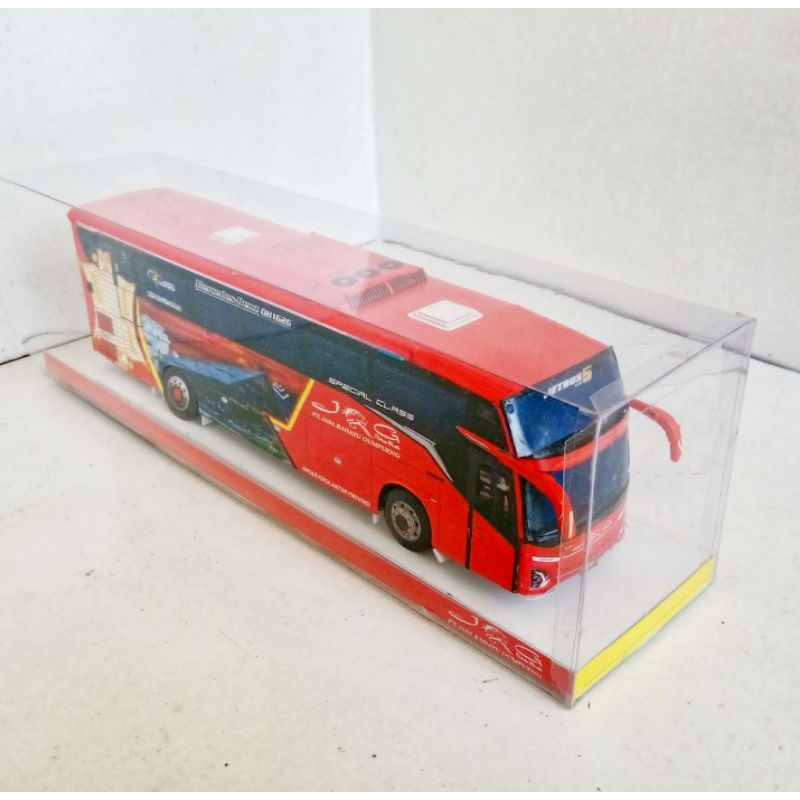 Jual Miniatur bus kertas PO JRG, Skala 50, Pakai kotak plastik mika ...
