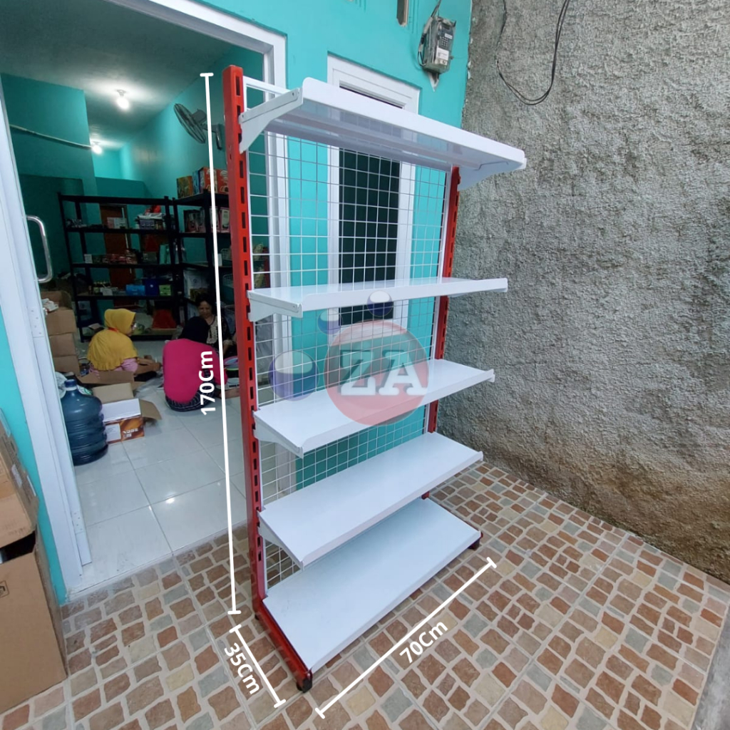 Jual Rak Gondola Single End 5 Susun Ambalan Minimarket 70x35x170cm ...