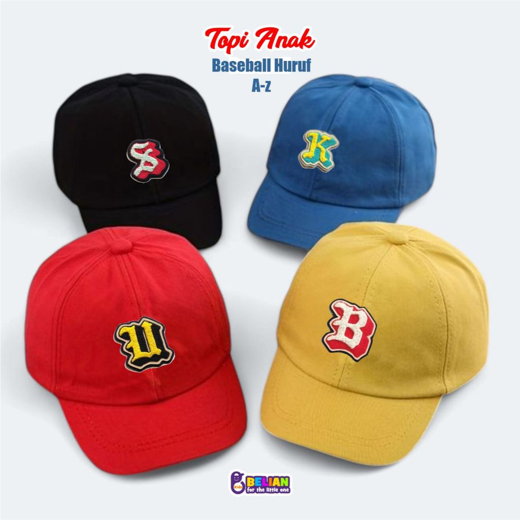 Jual Topi Huruf Abjad Krakter Usia 3-12 tahun | Shopee Indonesia
