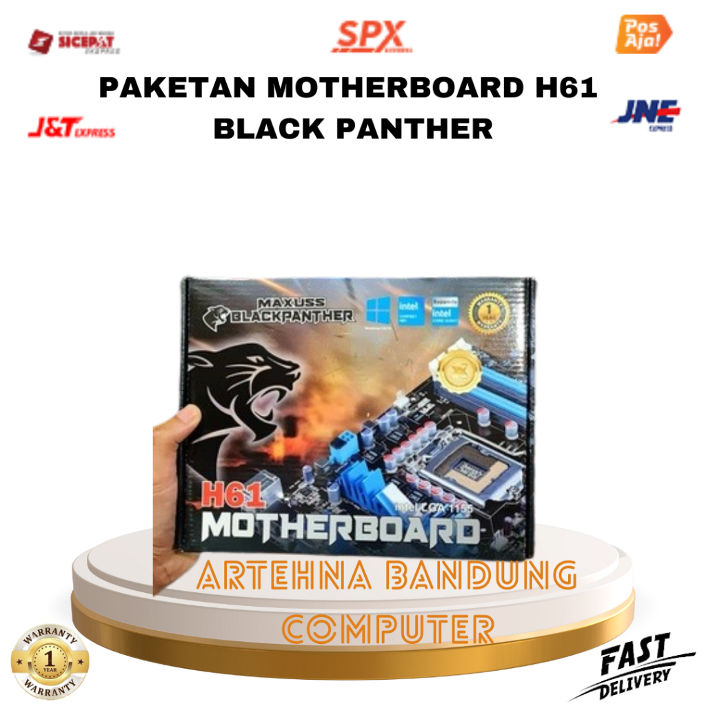 Jual MB/MOBO/MOTHERBOARD BLACK PANTHER H61 SOCKET 1155 | Shopee Indonesia