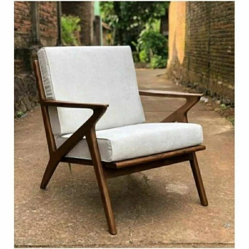 Jual kursi retro minimalis kursi sofa retro kayu jati kursi z | Shopee ...