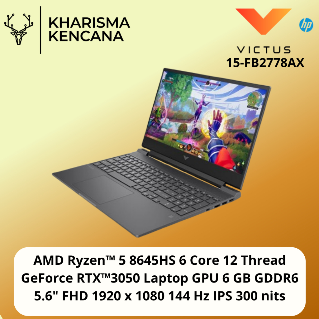 Jual HP VICTUS 15 FB2777AX FB2778AX RYZEN 5-8645HS 8GB 512GB RTX3050 ...
