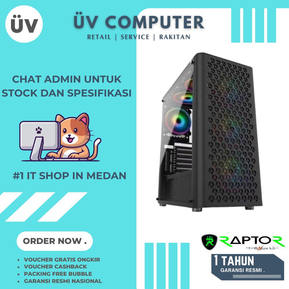 Jual Casing PC Komputer 3PowerUP PowerUP Raptor Nebula | Mid Tower ...