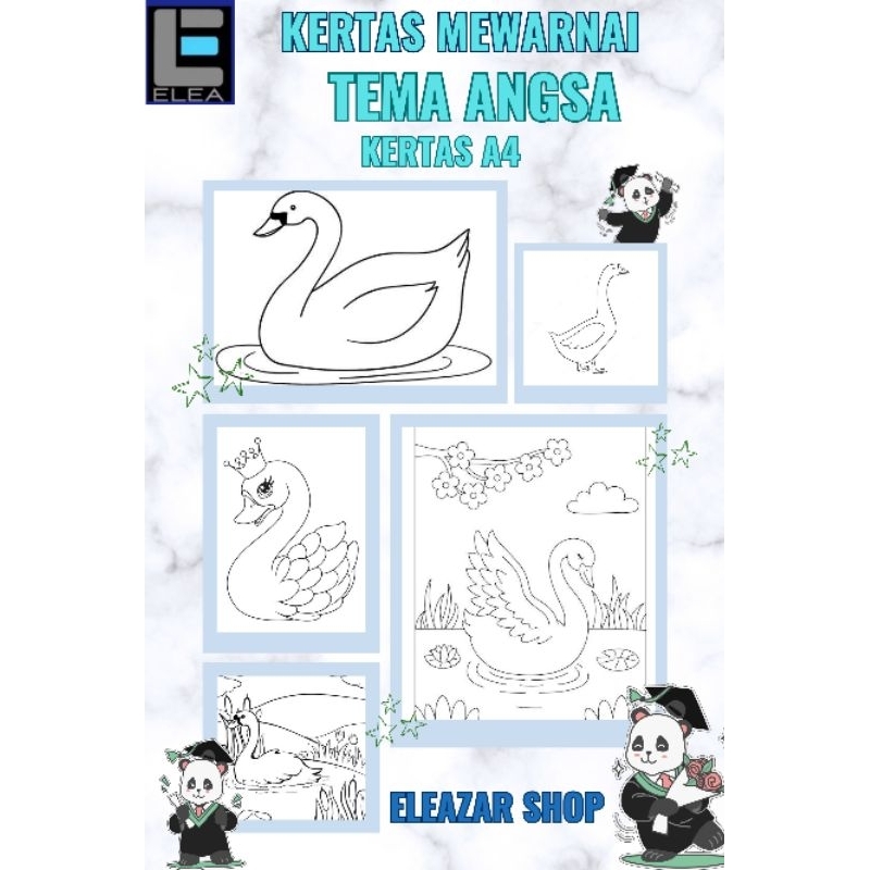 Jual Kertas Mewarnai Tema Angsa | Shopee Indonesia