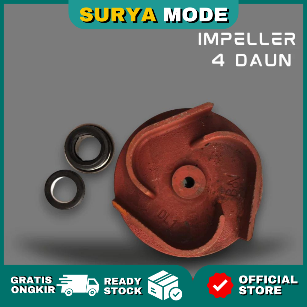Jual impeller 4 daun kipas alkon diesel 3 dim harga murah bajan besi ...