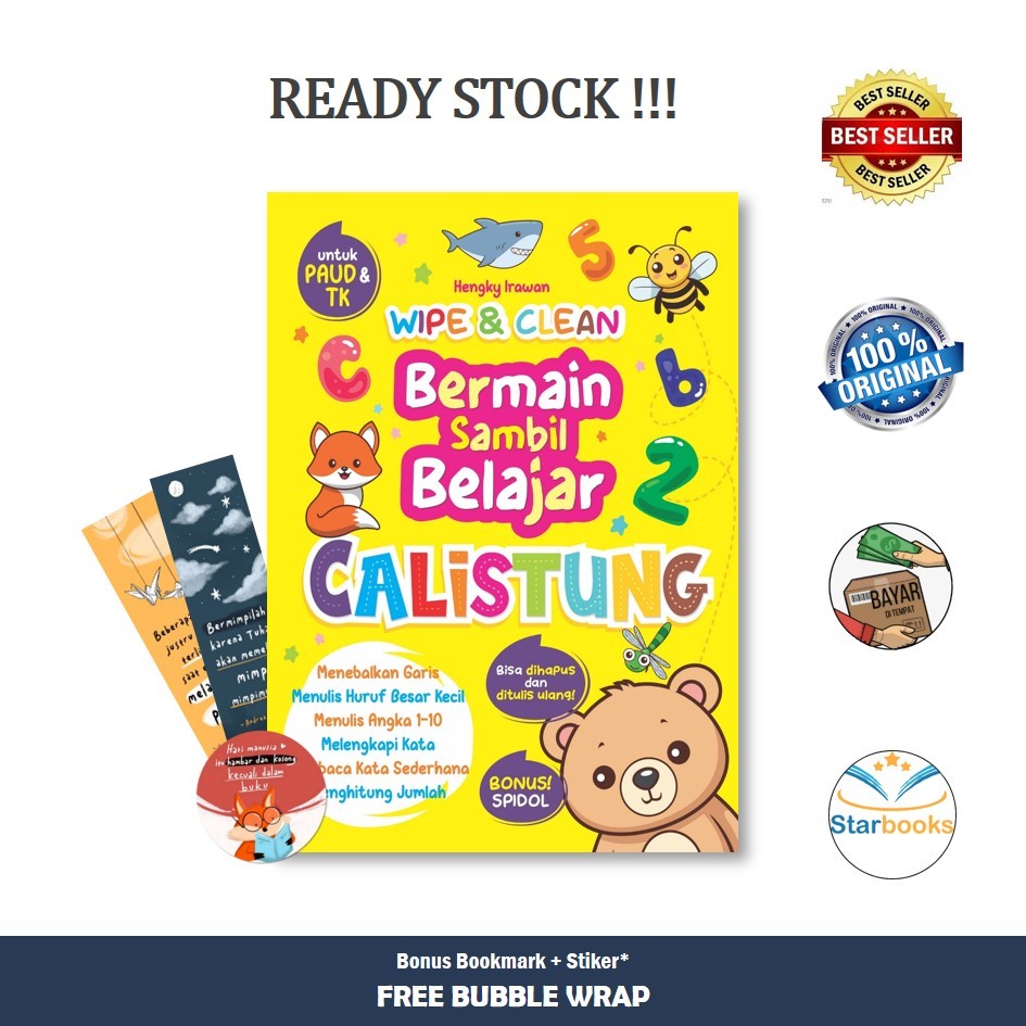 Jual Buku Bermain Sambil Belajar Calistung: Wipe & Clean - Checklist (Anak) | Shopee Indonesia