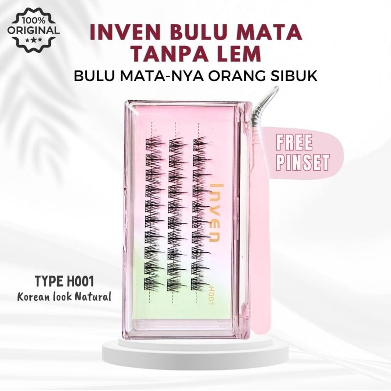 Jual {BULUMATA TANPA LEM } inven eyelash H001 (bulu mata tanpa lem) extension extensions lembut ...